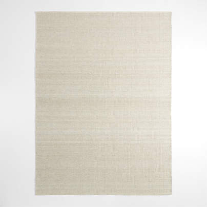 Austin Performance Handwoven Sand Ivory Area Rug 8'x10' | Crate & Barrel