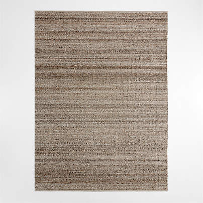 Niseko Pet-Friendly Performance Handwoven Brown Area Rug 9'x12 ...