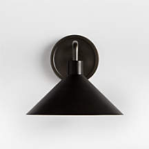 Andre Black Wall Sconce Bathroom Vanity Light + Reviews | Crate & Barrel