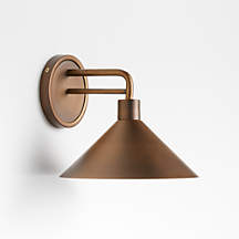 Andre Brass Wall Sconce Bathroom Vanity Light + Reviews | Crate & Barrel