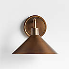 Andre Brass Wall Sconce Bathroom Vanity Light + Reviews | Crate & Barrel