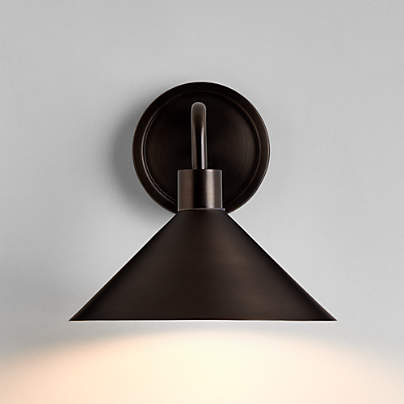 Andre Black Wall Sconce Bathroom Vanity Light | Crate & Barrel