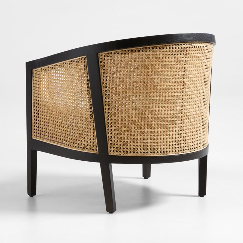 Ankara Cane Black w/ Cushion | Crate & Barrel