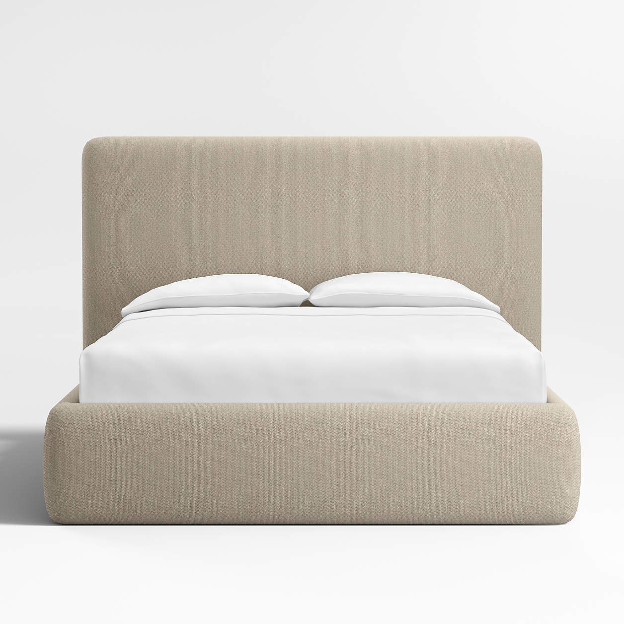 Anneli Taupe Upholstered Queen Bed + Reviews | Crate & Barrel Canada