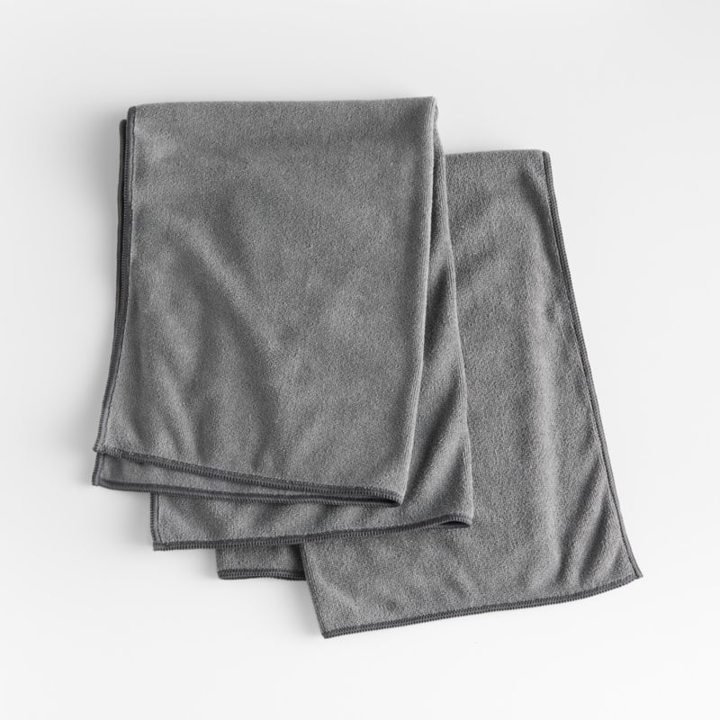 Antimicrobial Microfiber Towels, Set of 2 | Crate & Barrel