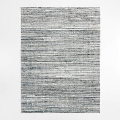 Vaughn Performance Wool-Blend Handwoven Charcoal Grey Area Rug 9'x12 ...