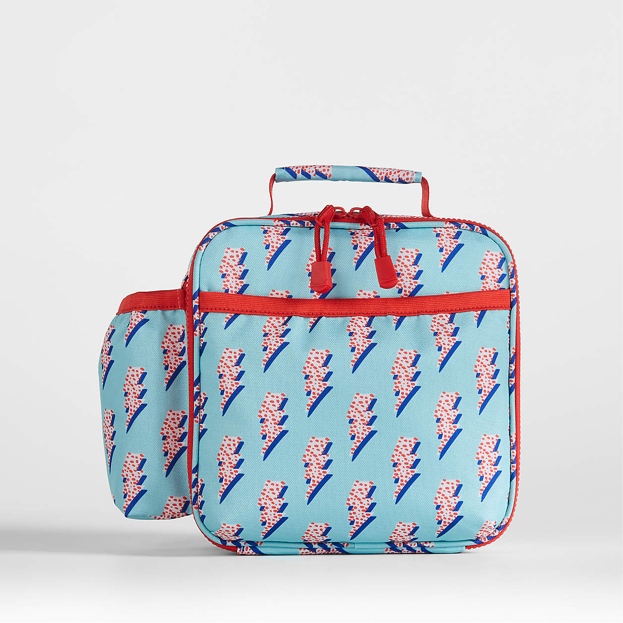 Lightning Bolts Soft Insulated Aqua Kids Personalized Thermal Lunch Box ...