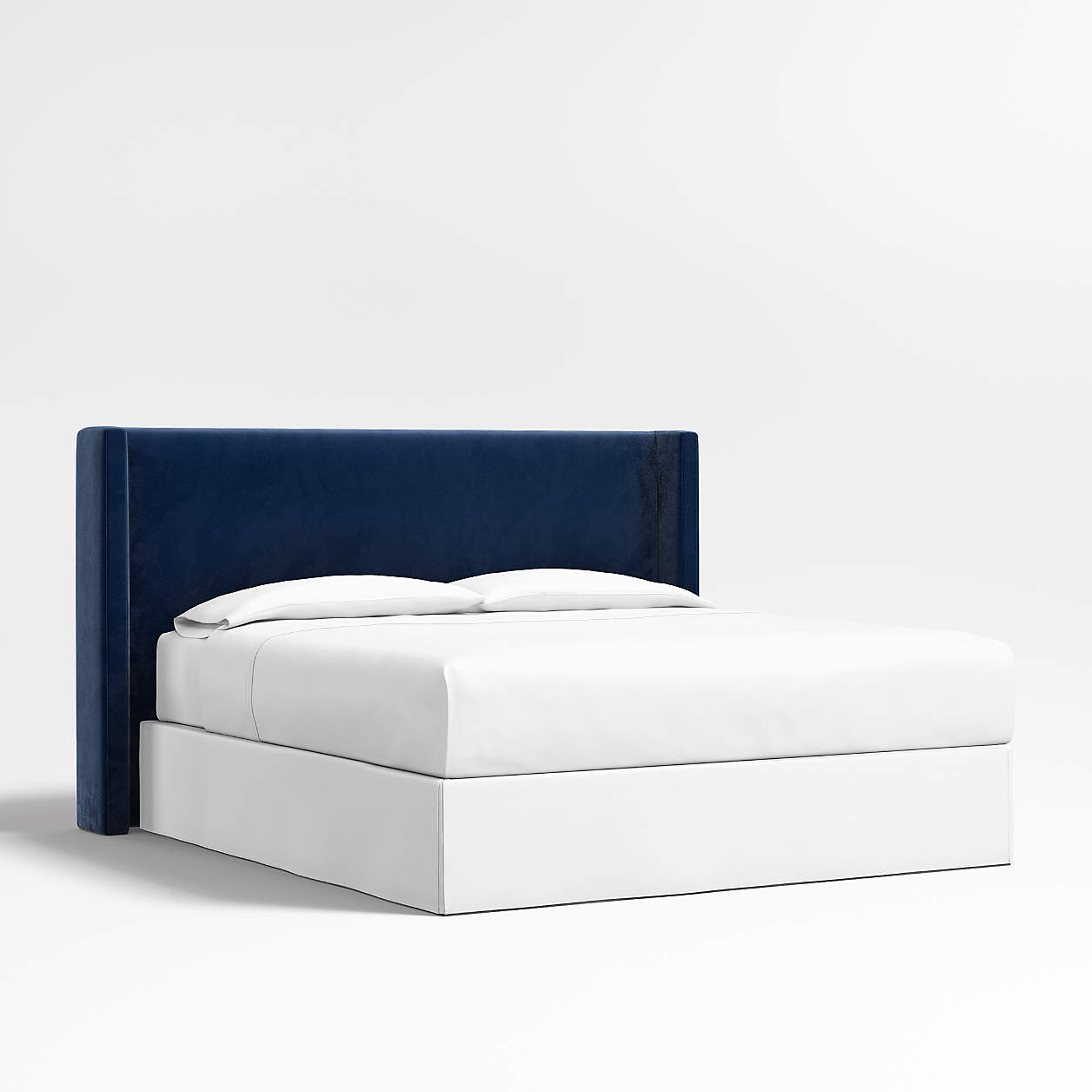 Arden 52" Navy King Upholstered Headboard | Crate & Barrel