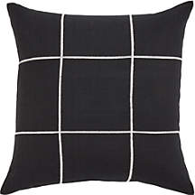 Bolé Road Argo Ethiopian Cotton 20"x20" Onyx Black Throw Pillow with Microfiber Insert | Crate ...