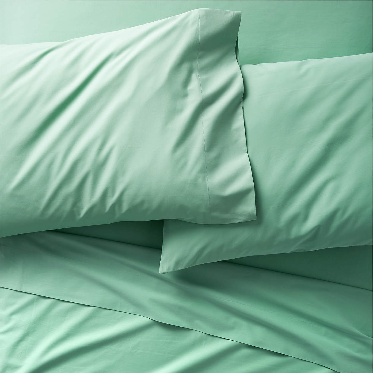 Ari Kids Organic Brushed Cotton Green Sheet Set Full | Crate & Kids