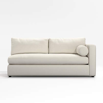 Wells Right-Arm Sofa with Natural Leg Finish + Reviews | Crate & Barrel