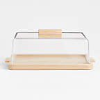 Arla Ash Wood Rectangle Serving Board with Acrylic Lid + Reviews ...