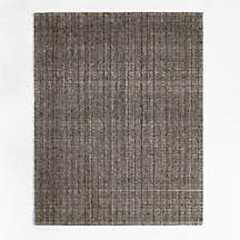 Arles Performance Wool Raised Pattern Dark Grey Area Rug 6'x9 ...