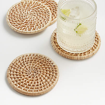 Seagrass Woven Coasters, Set of 4 | Crate & Barrel