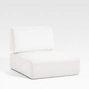 Ashore White Outdoor Chaise Lounge Cushion Crate Barrel