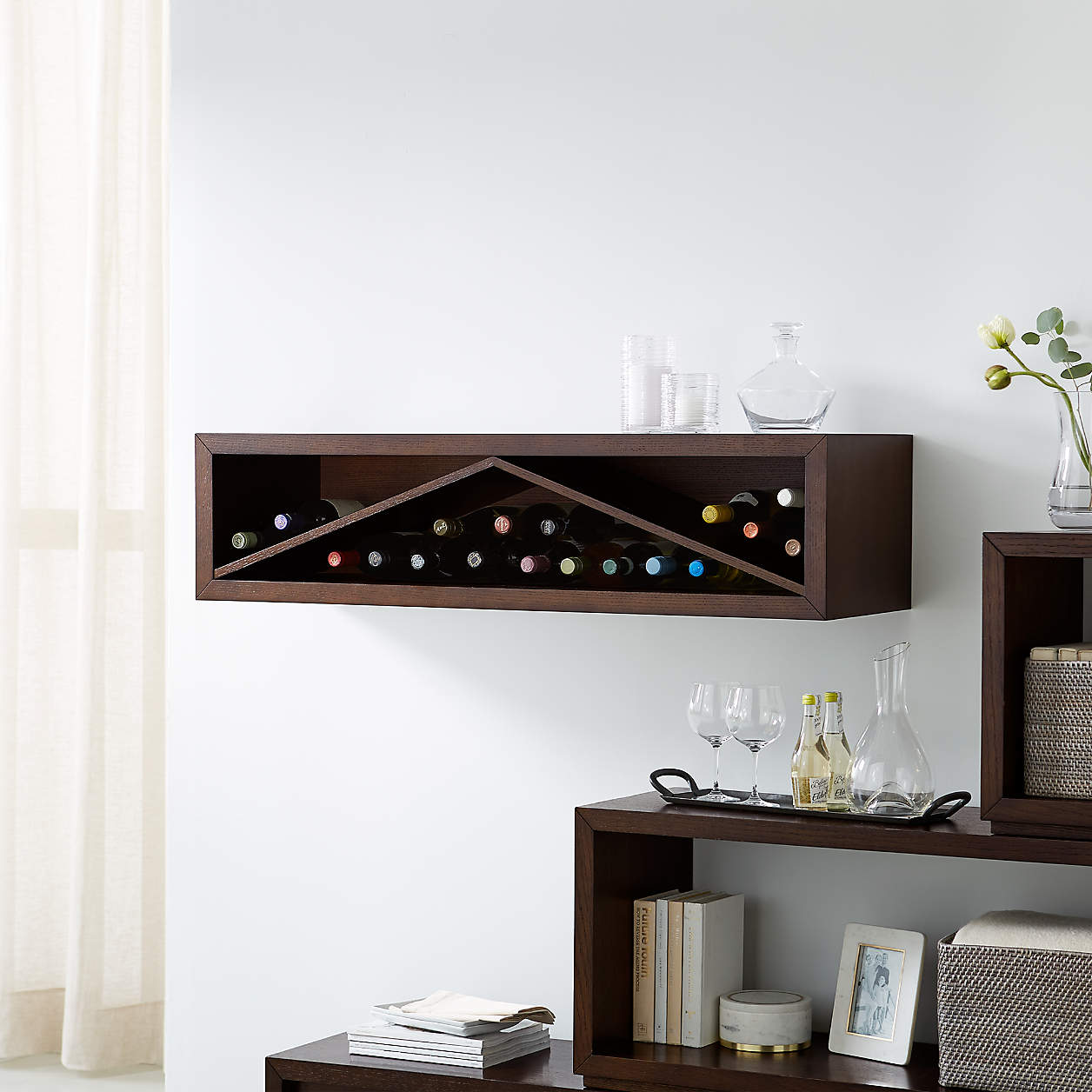 Aspect Coffee 47.5" Floating Cube Shelf Wine Insert + Reviews | Crate ...