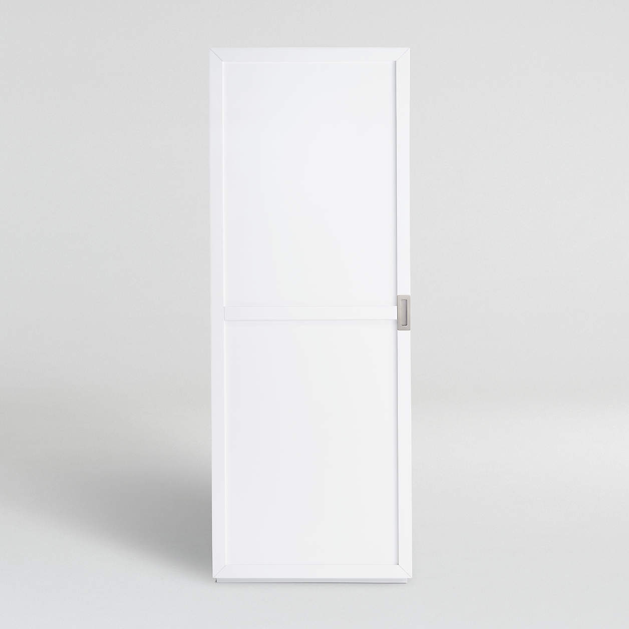 Aspect White Modular Bookcase with Wood Door + Reviews | Crate & Barrel