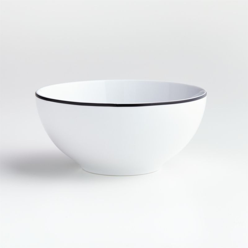 Aspen 6.25" Band Black Cereal bowl + Reviews | Crate & Barrel