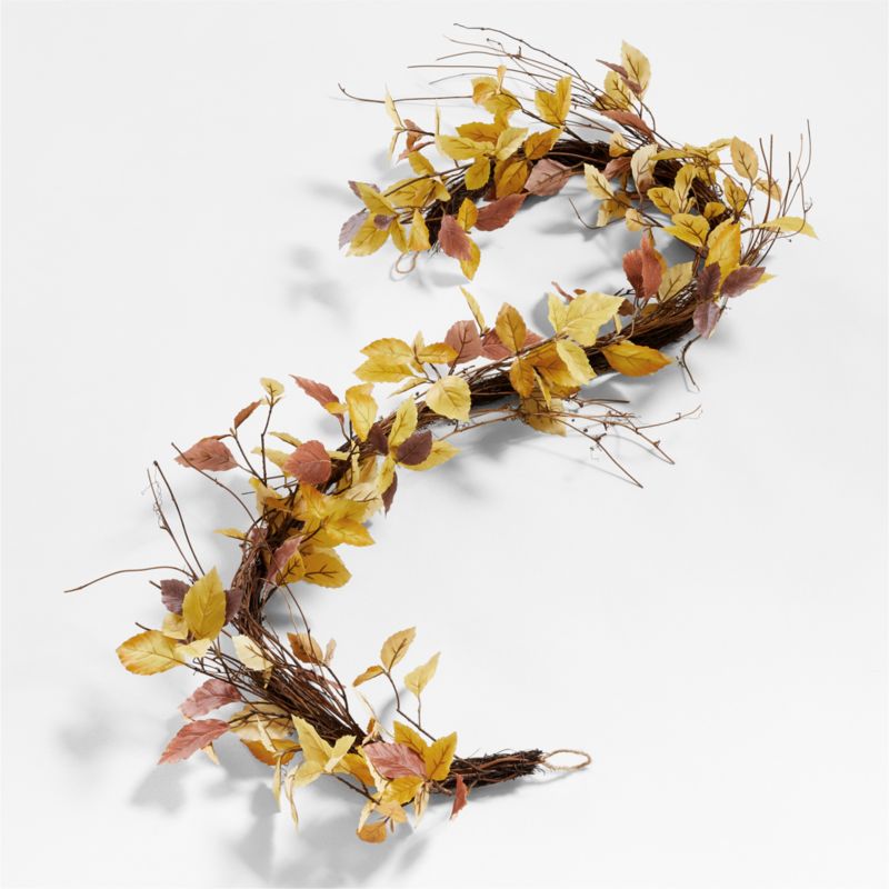 Faux Aspen Leaf Garland | Crate & Barrel