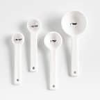 Aspen White Ceramic Measuring Spoons + Reviews | Crate & Barrel