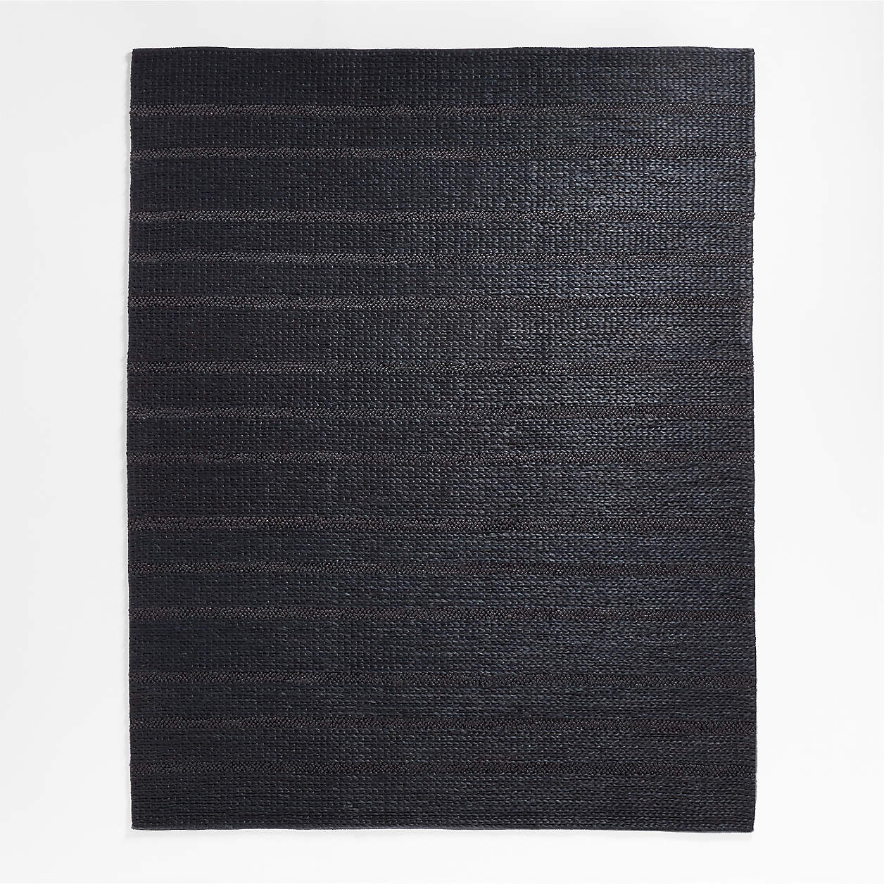 Asti Chunky Jute Black Area Rug 9'x12' | Crate & Barrel