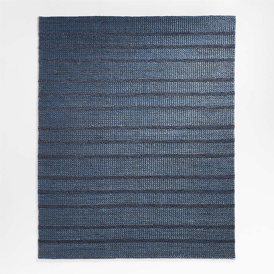 Asti Chunky Jute Navy Blue Area Rug 10'x14' | Crate & Barrel