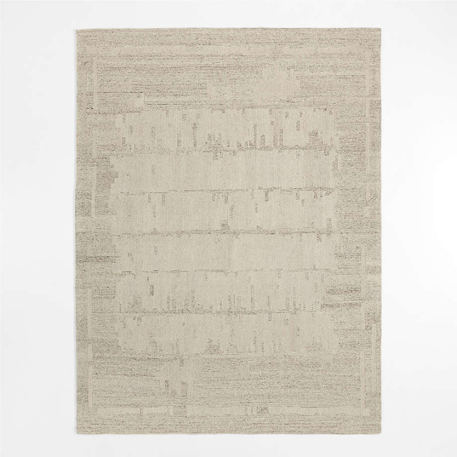 Athens Wool Hand-Tufted Grey Area Rug 8'x10' | Crate & Barrel