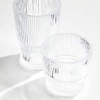 Atwell Stackable Textured Ribbed Drink Glasses | Crate & Barrel