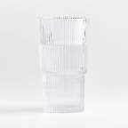 Atwell Stackable Textured Ribbed Drink Glasses | Crate & Barrel