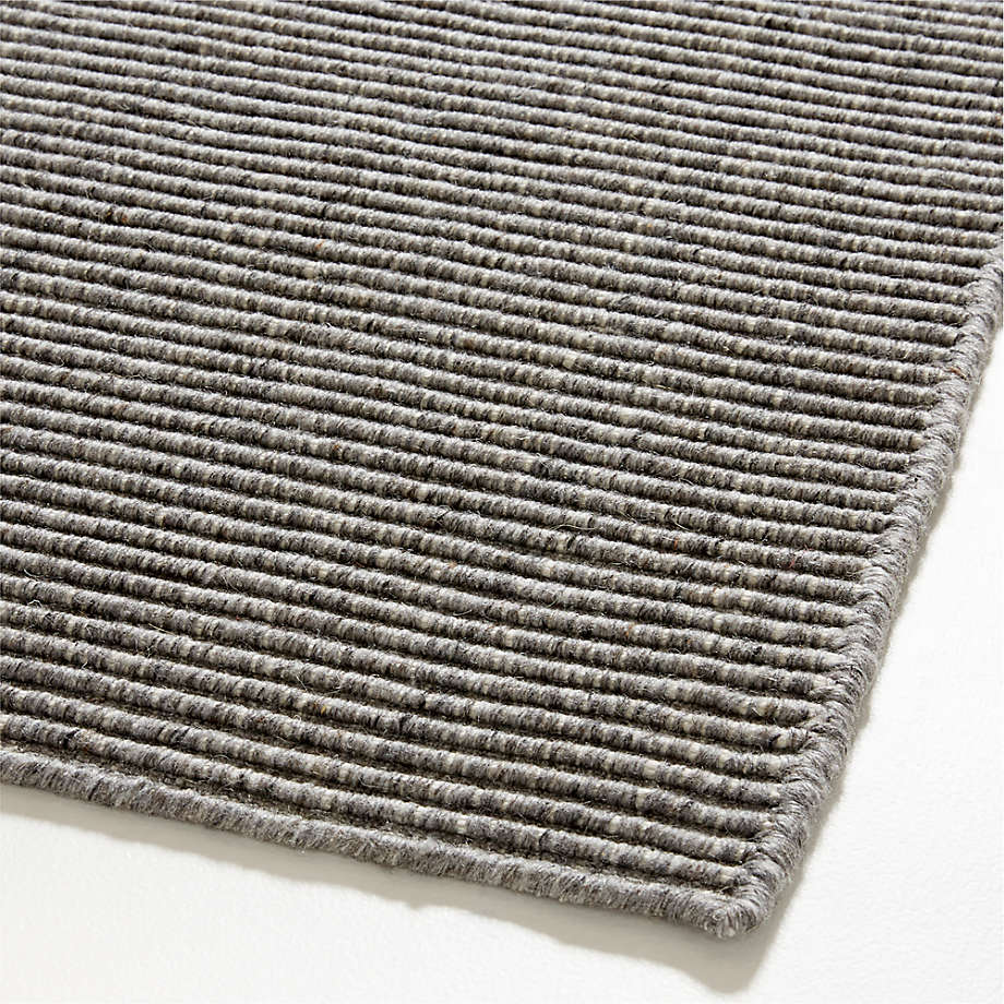 Austin Handwoven Grey Rug Swatch 12"x18" | Crate & Barrel