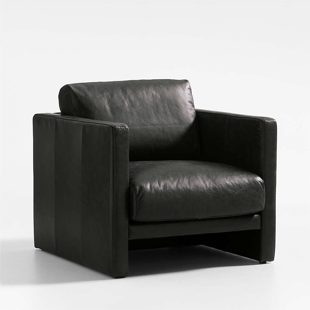 Black Leather Chairs | Crate & Barrel