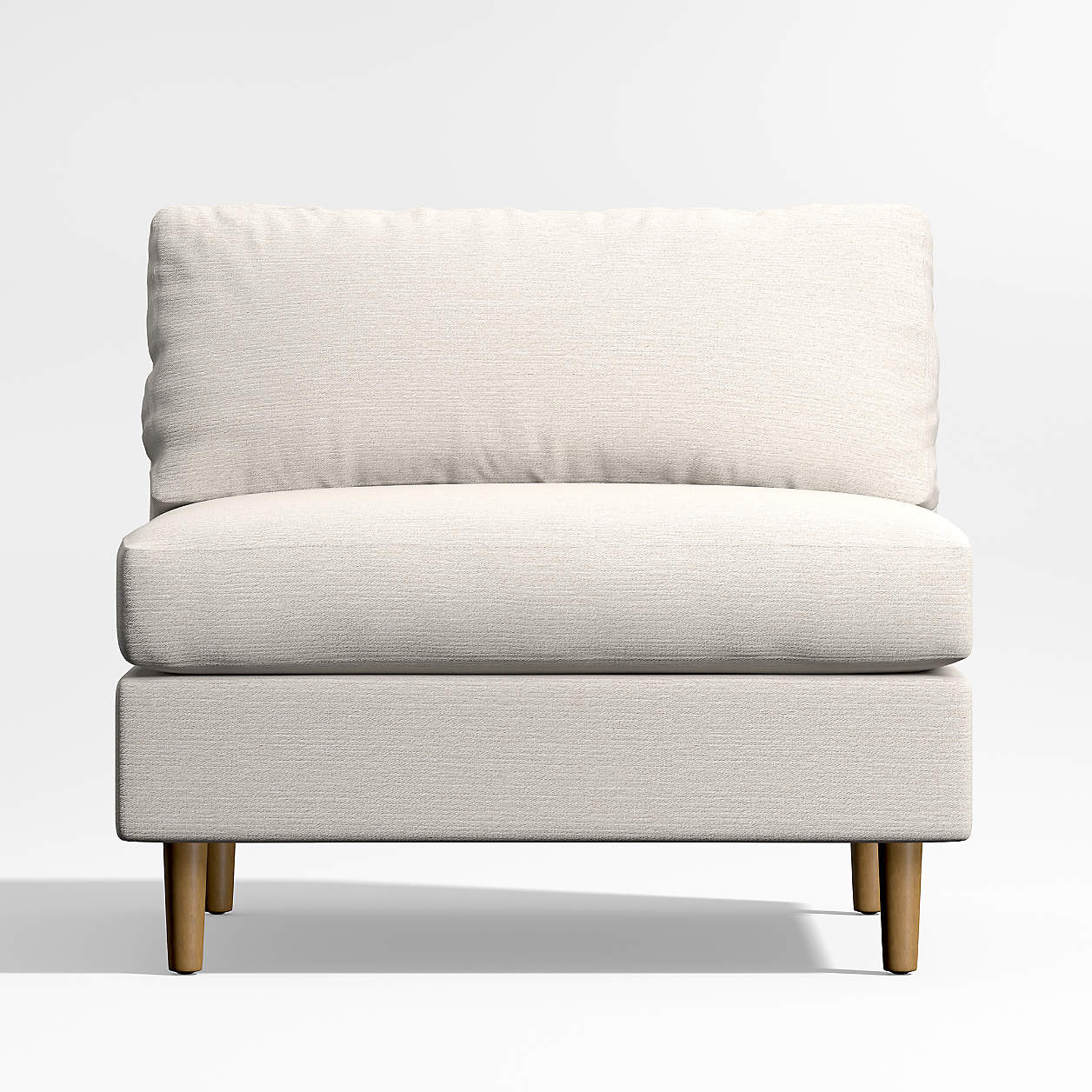 Avondale Wood Leg Armless Chair + Reviews | Crate & Barrel