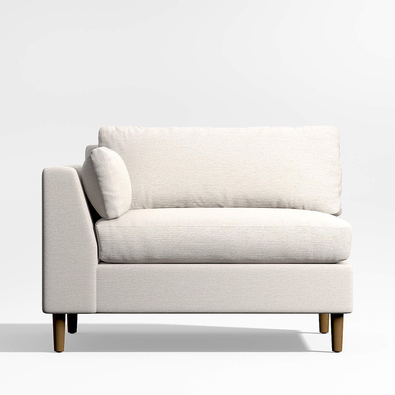 Avondale Wood Leg Left-Arm Chair + Reviews | Crate & Barrel