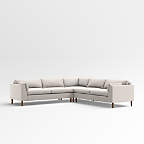 Avondale Wood Leg 3-Piece Sectional Sofa + Reviews | Crate & Barrel