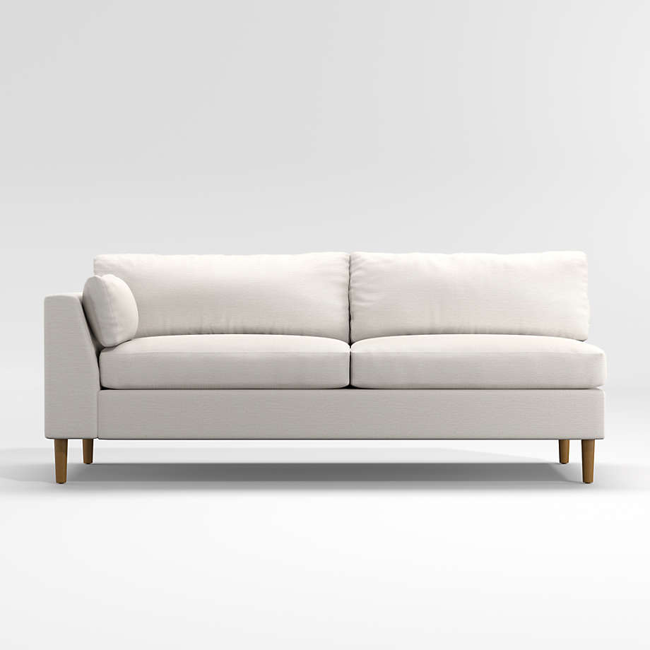 Avondale Wood Leg Left-Arm Sofa + Reviews | Crate & Barrel
