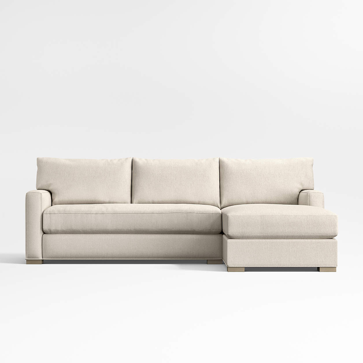 Axis Classic 2-Piece Bench Sectional Sofa with Chaise + Reviews | Crate ...