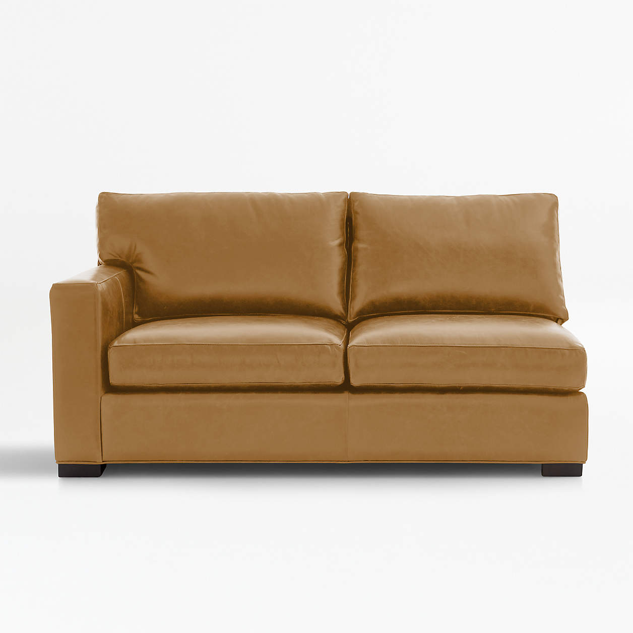 Axis Leather Left Arm Full Sleeper Sofa | Crate & Barrel