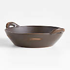 Ayowa Dark Grey Clay Communal Bowl by Eric Adjepong | Crate & Barrel