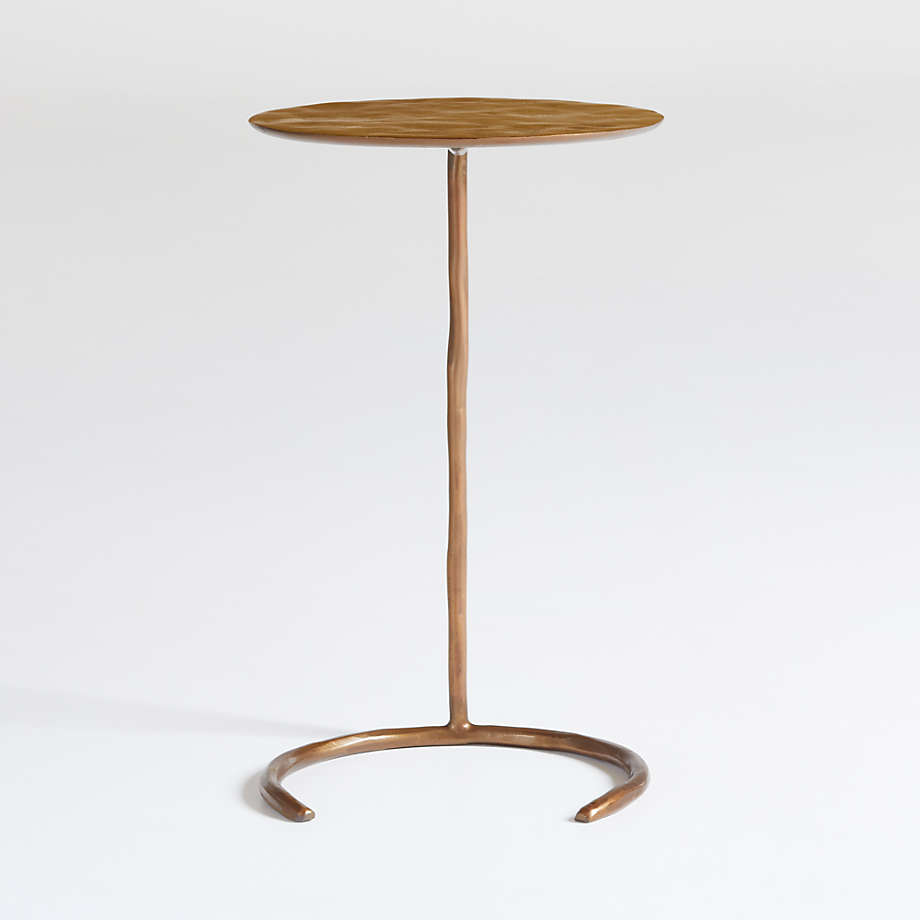 Azura Brass Round C-Table | Crate & Barrel