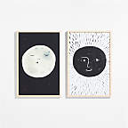 Resting Moon Large Framed Wall Art Print + Reviews | Crate & Kids