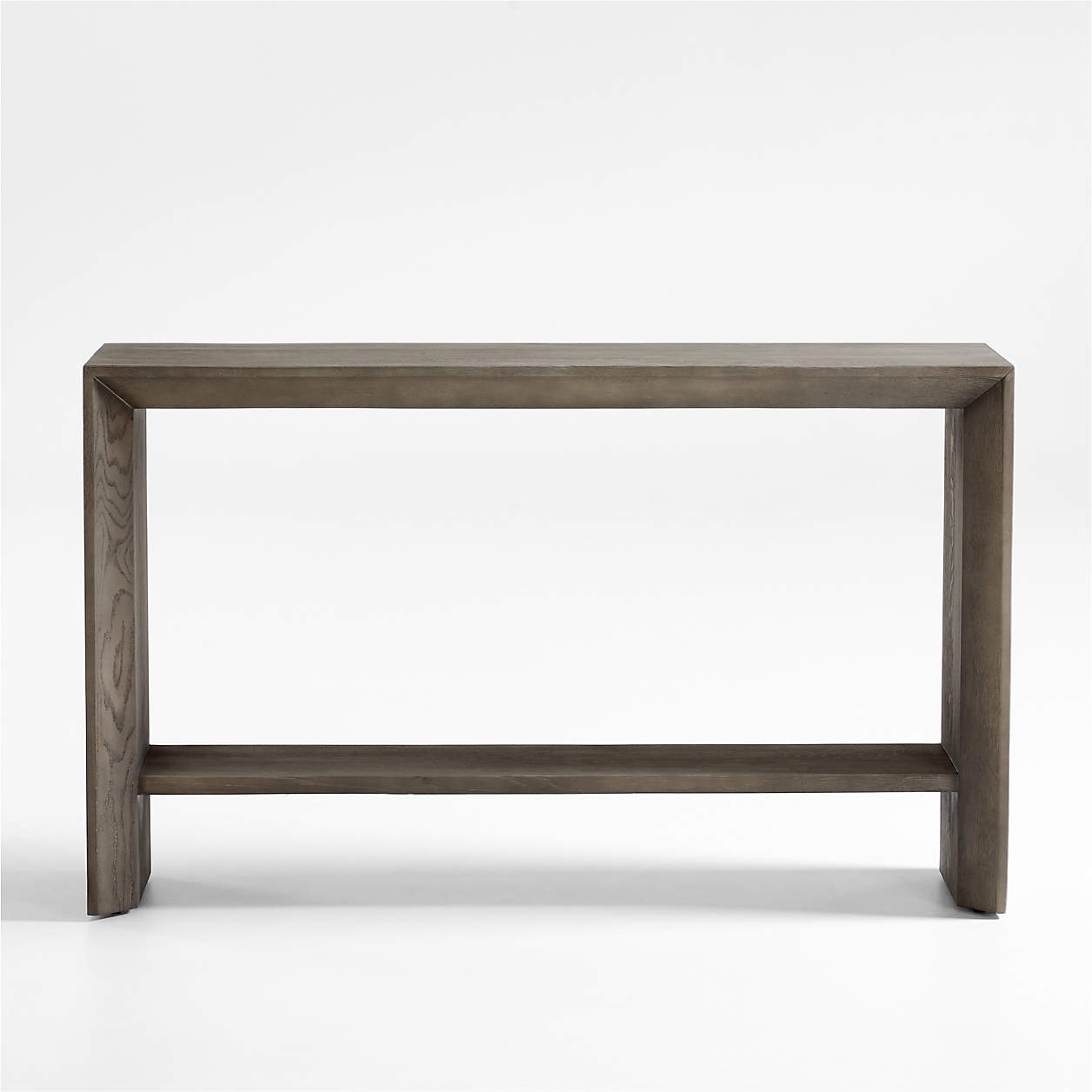 Baja 54" Rectangular Grey Oak Wood Console Table with Shelf + Reviews ...