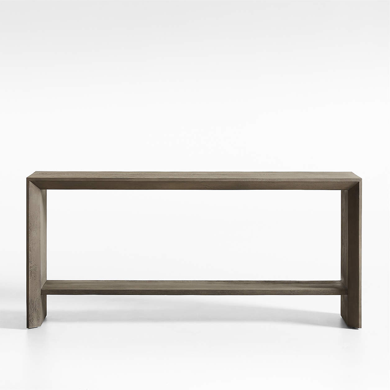 Baja 72" Rectangular Grey Oak Wood Console Table with Shelf + Reviews ...