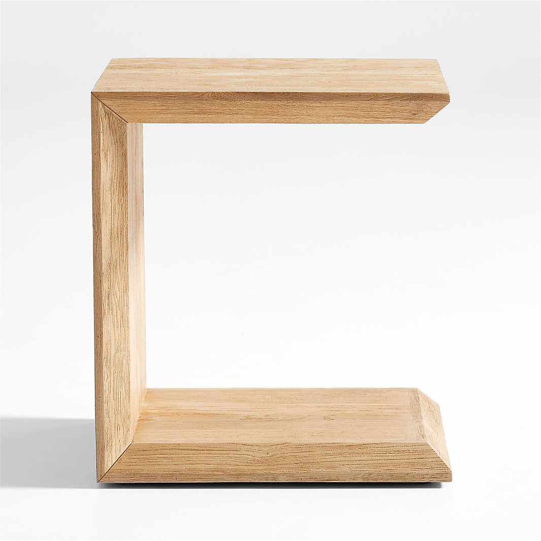 Wood End Tables: Natural Wood Block Side Tables | Crate & Barrel