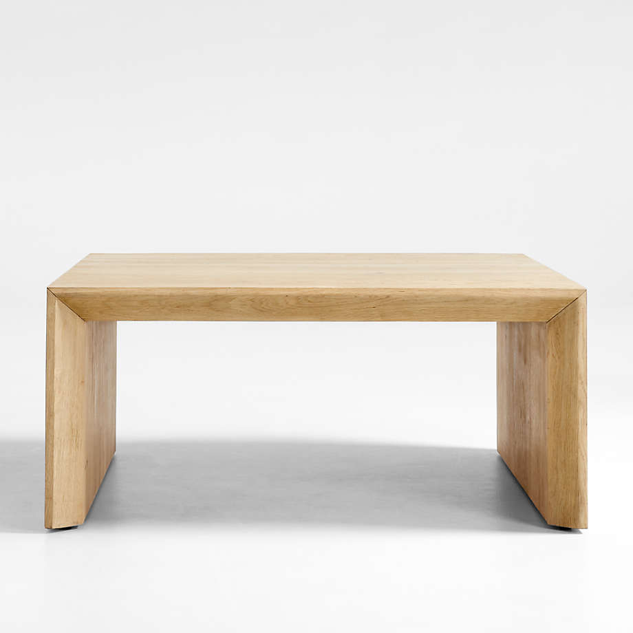 Baja Natural Oak Wood 40" Square Coffee Table + Reviews | Crate & Barrel