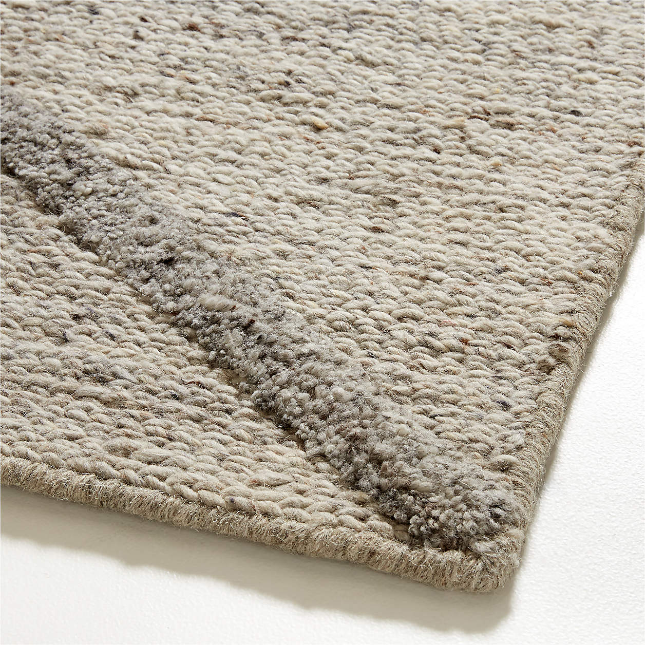 Balmoral Wool Hand-Tufted Taupe Brown Rug Swatch 12"x18" | Crate & Barrel