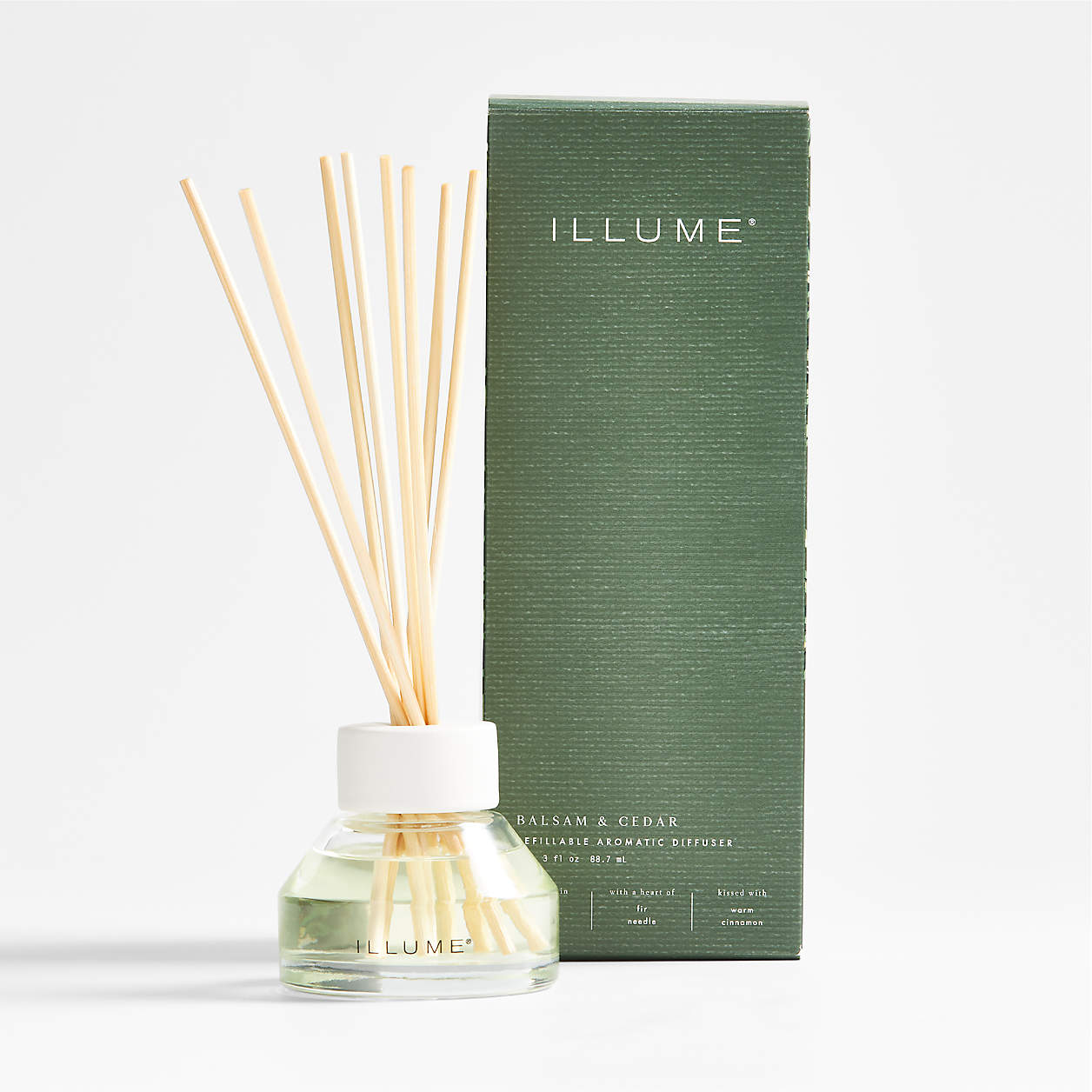 Illume Balsam & Cedar Holiday Scented Reed Diffuser + Reviews | Crate ...