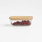 1-Cup Rectangular Glass Storage Container with Bamboo Lid + Reviews ...