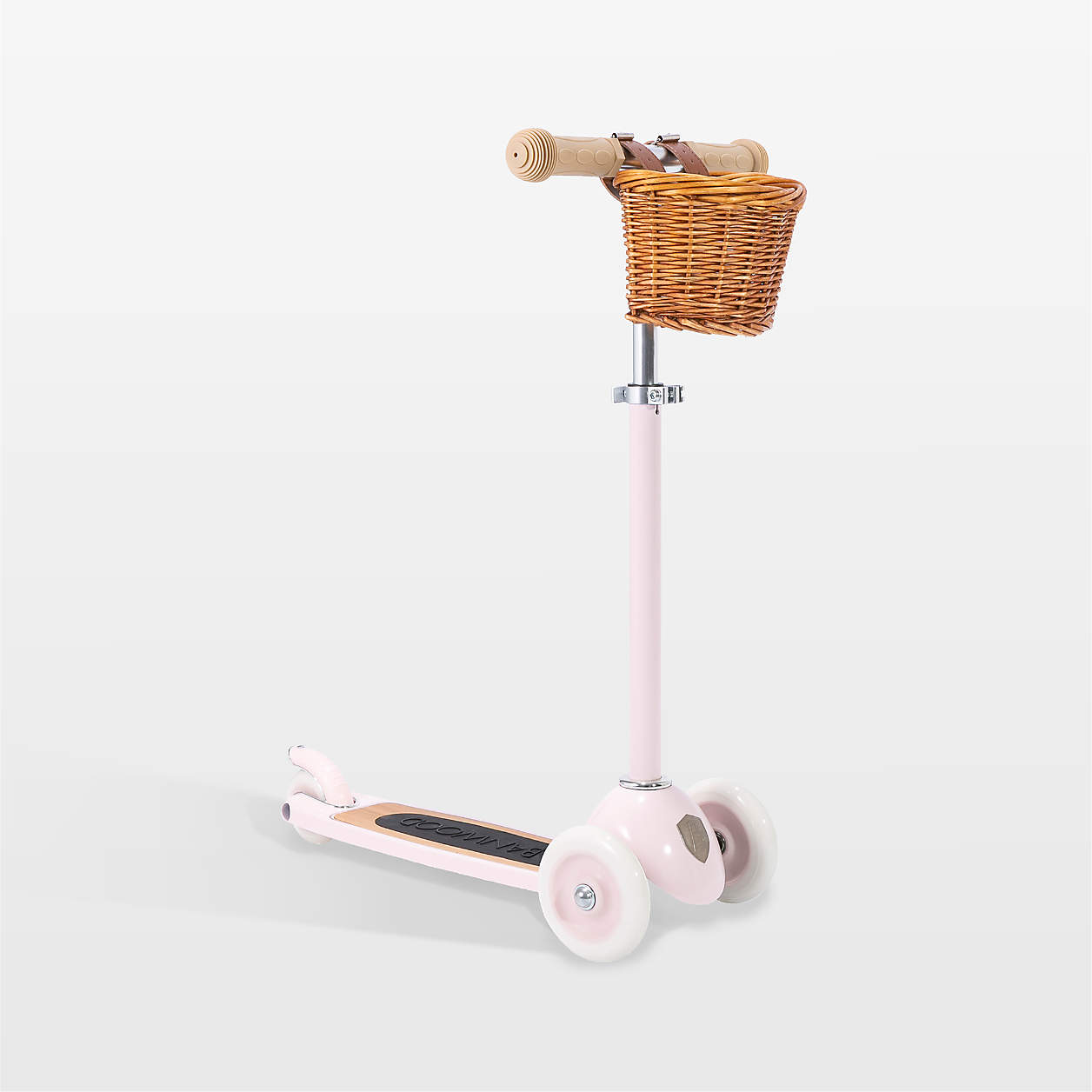 Banwood Pink 3-Wheel Kids Scooter with Basket | Crate & Kids