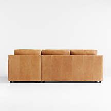 Barrett II Leather 2-Piece Chaise Sectional Sofa + Reviews | Crate & Barrel