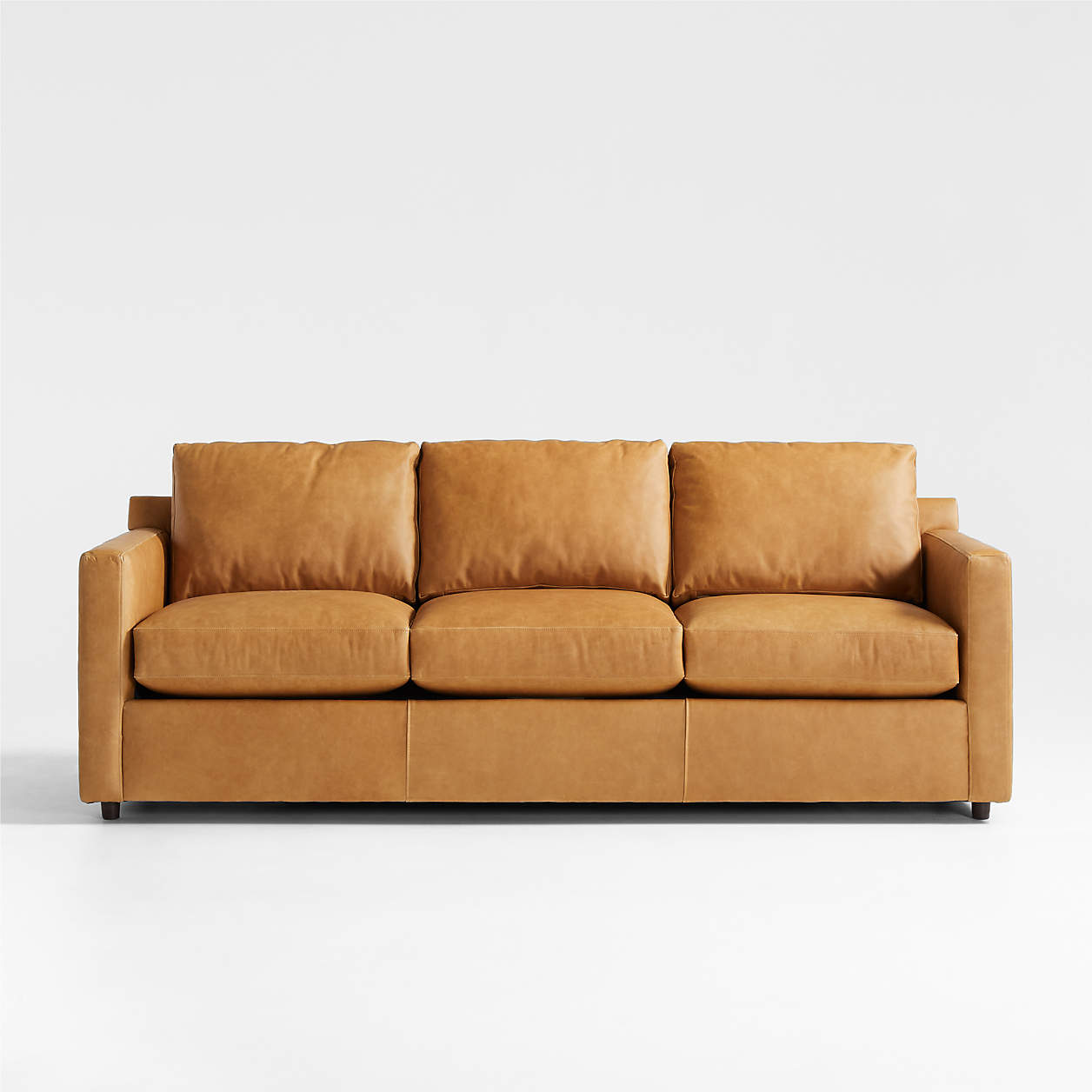 Barrett II 90" Leather Queen Sleeper Sofa | Crate & Barrel